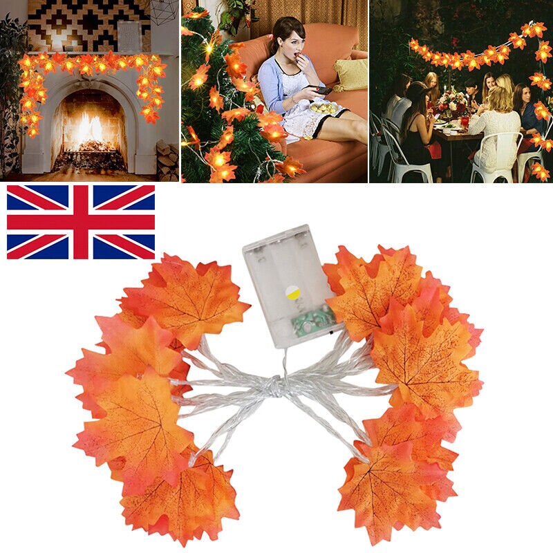 Fall Maple Leaves Pumpkin LED Fairy String Light Leaf Lamp - Etsy