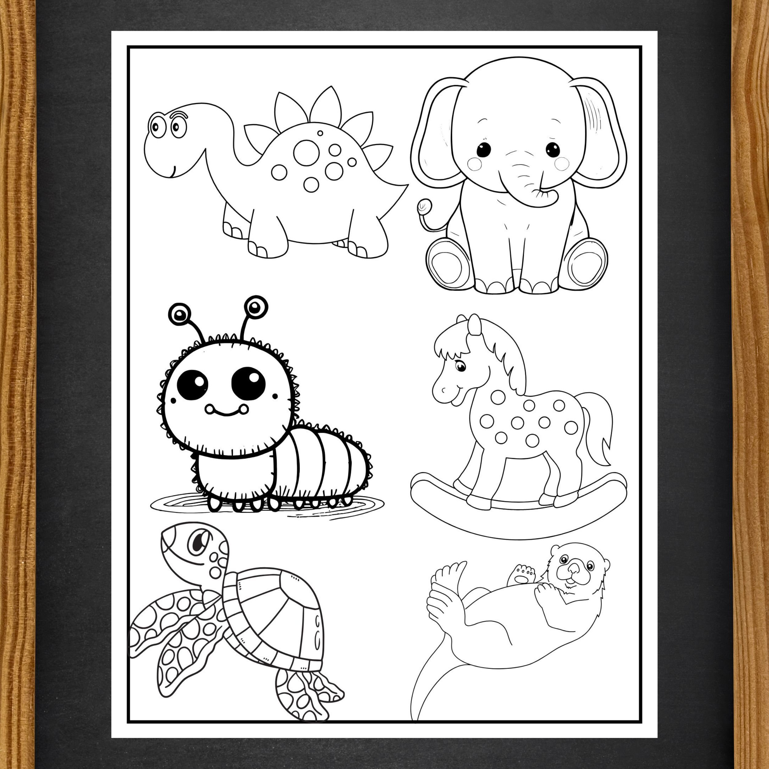 20 Wild Animal Coloring Pages for Kids-digital Printable Jungle Safari ...