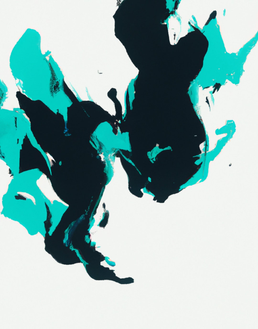 Teal Mixture on White Background - Etsy