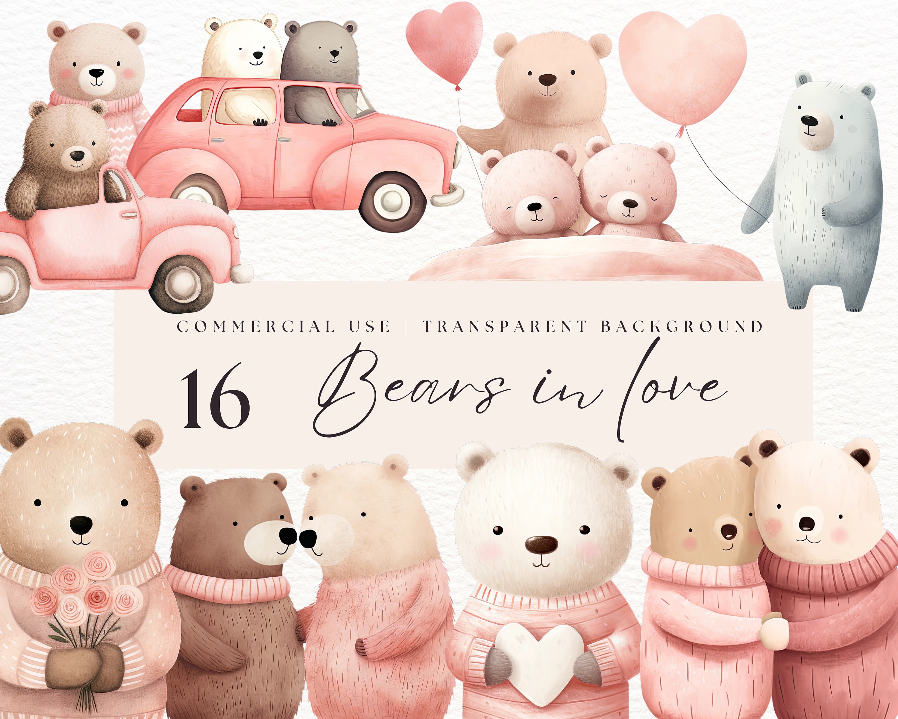 Valentines Bear Clipart, Love Bears, Cute Bears, Love Clipart ...