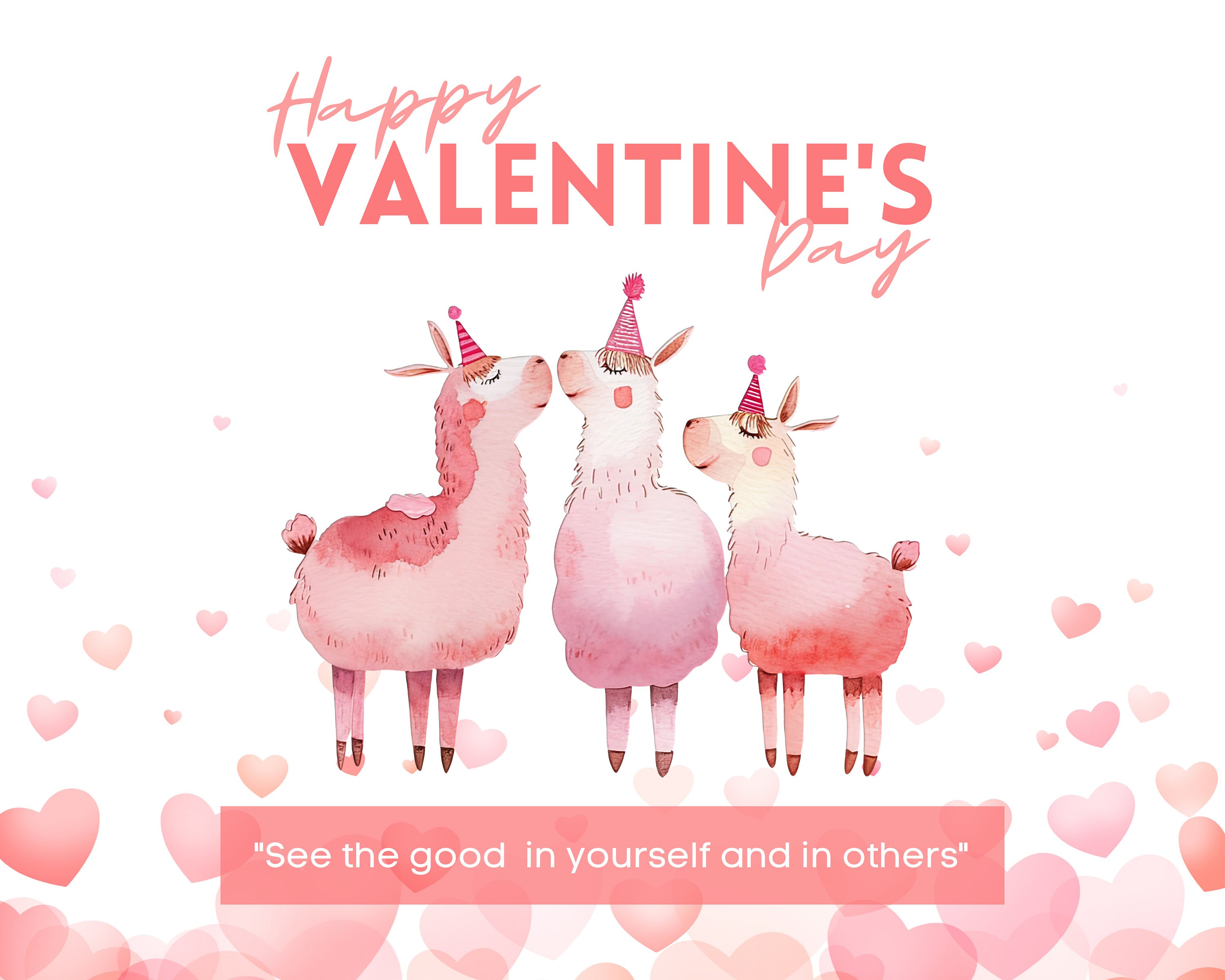 Llamas Clipart Valentine Llama Instant Download Llama Love Valentine ...