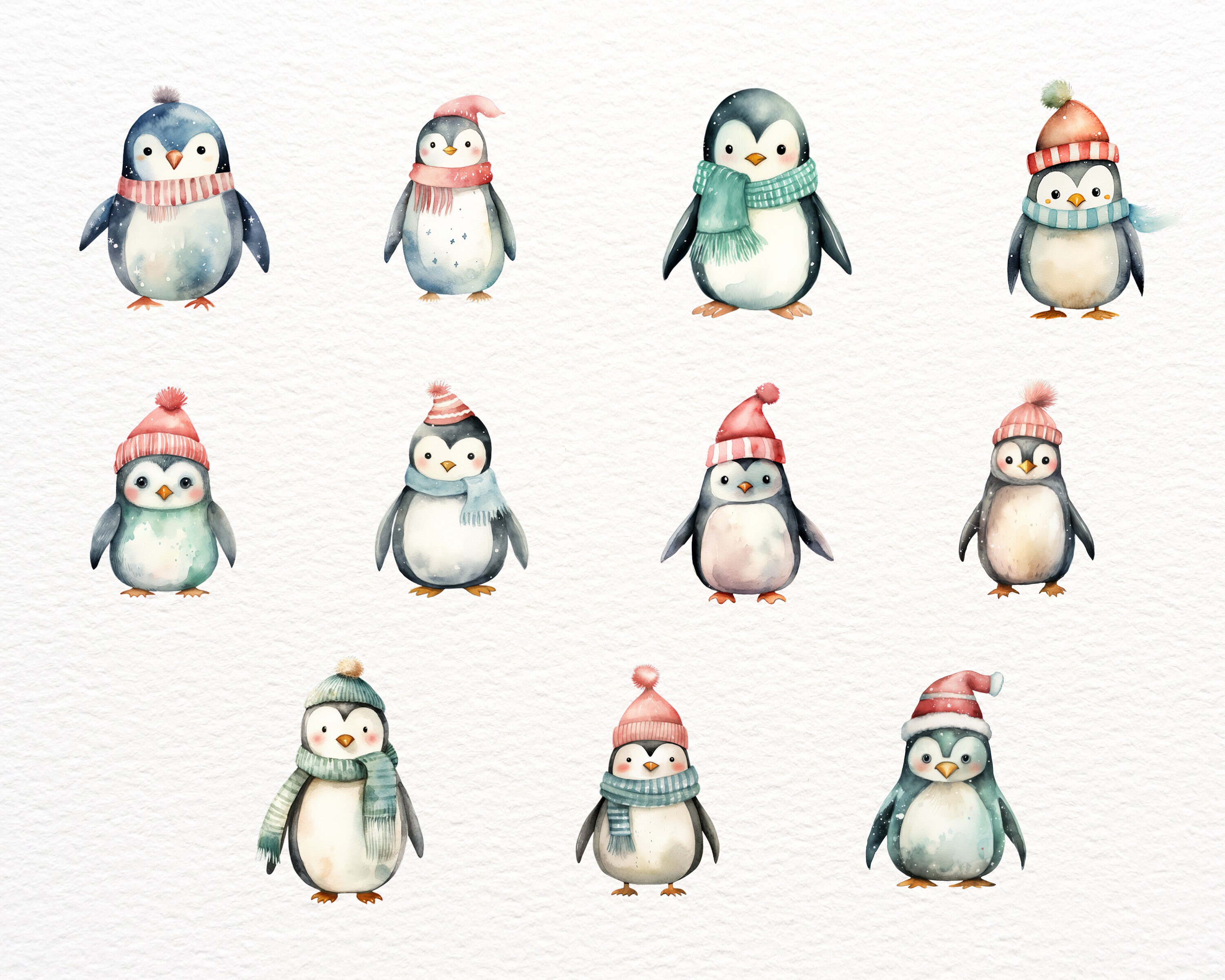 Cute Penguin Png Christmas Clip Art Winter Clipart Winter Animals ...