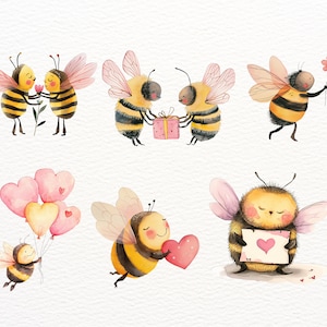 Bees Clipart, Bumble Bee Png, Happy Valentine's Day, Valentine Clip Art ...