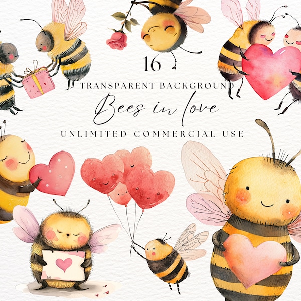 Bee Clip Art - Etsy