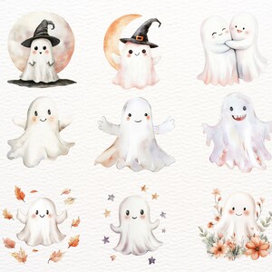 Cute Halloween Clipart | Boho Ghost Clipart | Cute Ghost Clipart ...