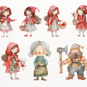 Little Red Riding Hood Clipart, Little Red Riding Hood Graphic, Fairy ...