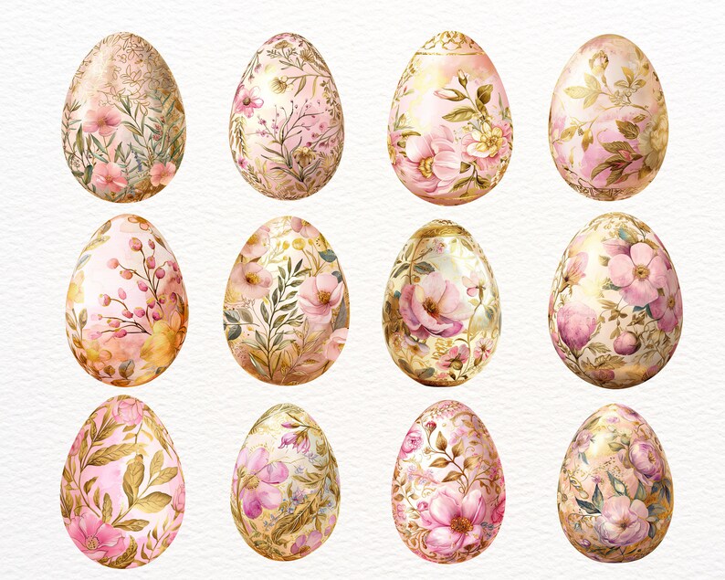 Watercolor Easter Eggs Clipart Personalized Gifts Instant Download ...