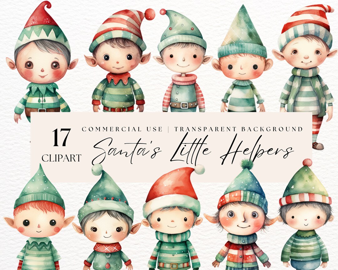 Santa Claus Helpers Clipart Png | Christmas Boy Clipart | Kids ...