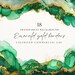 Green Emerald Agate Borders Clipart, Gold Emerald, Deluxe Envelope ...