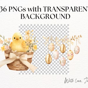 Watercolor Easter Clipart Bundle | Tulip Clipart | Easter Basket Png ...