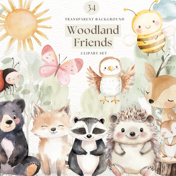 Woodland Friends - Etsy
