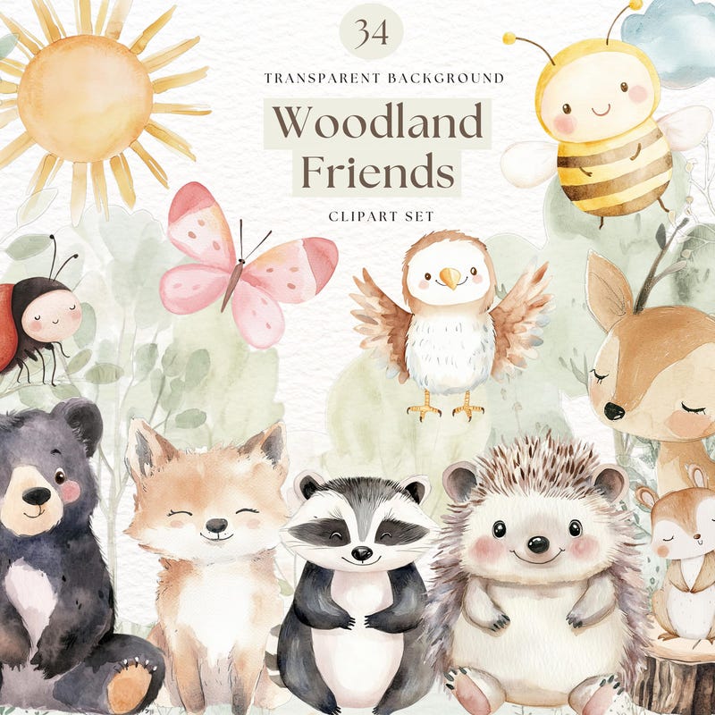 Woodland Friends - Etsy