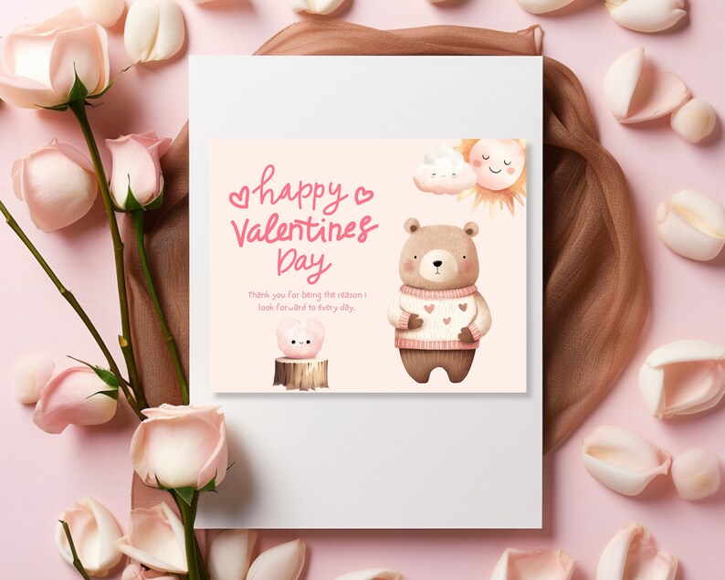 Woodland Animal Clipart | Valentines Day Card Printables | Watercolor ...