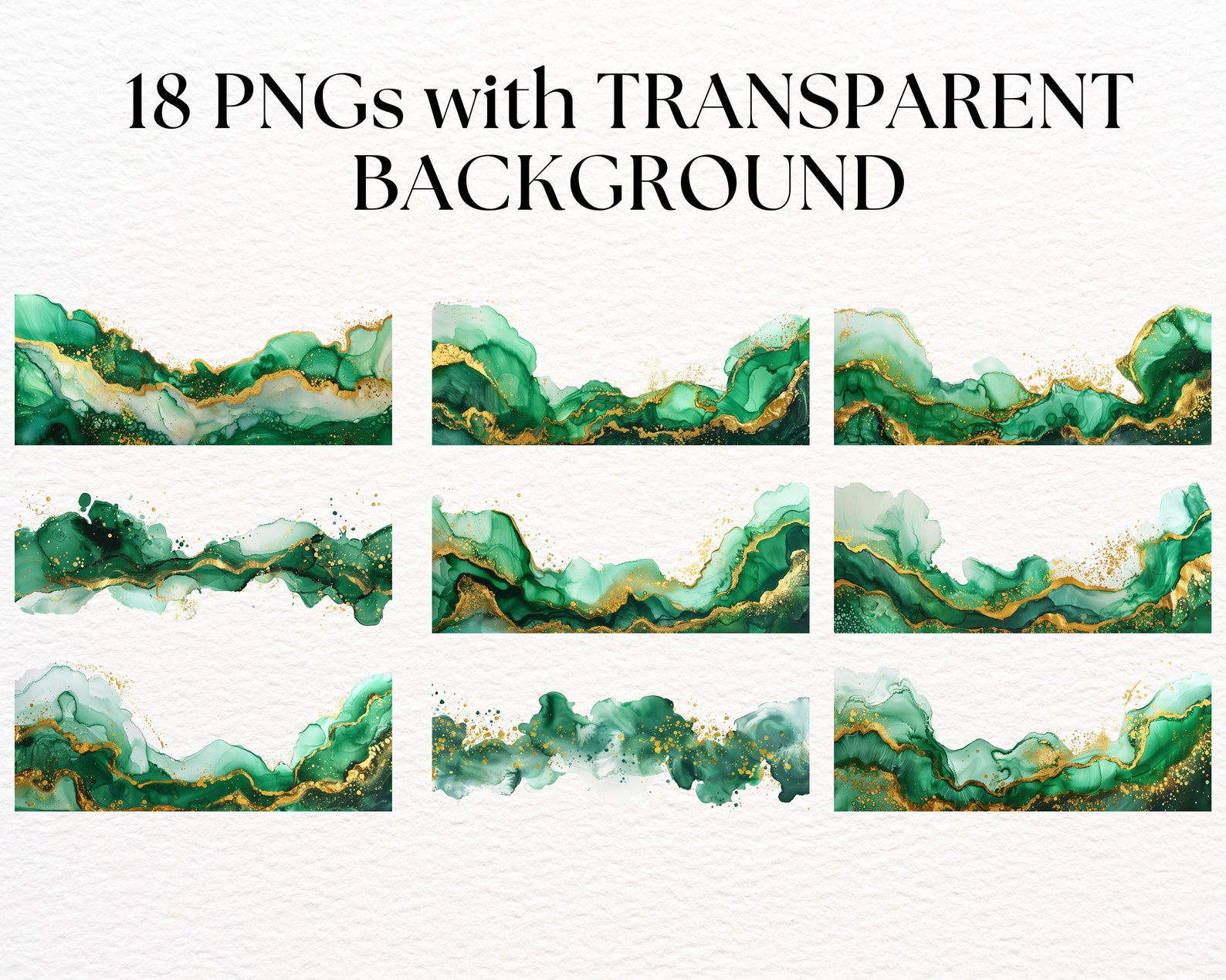 Green Emerald Agate Borders Clipart, Gold Emerald, Deluxe Envelope ...
