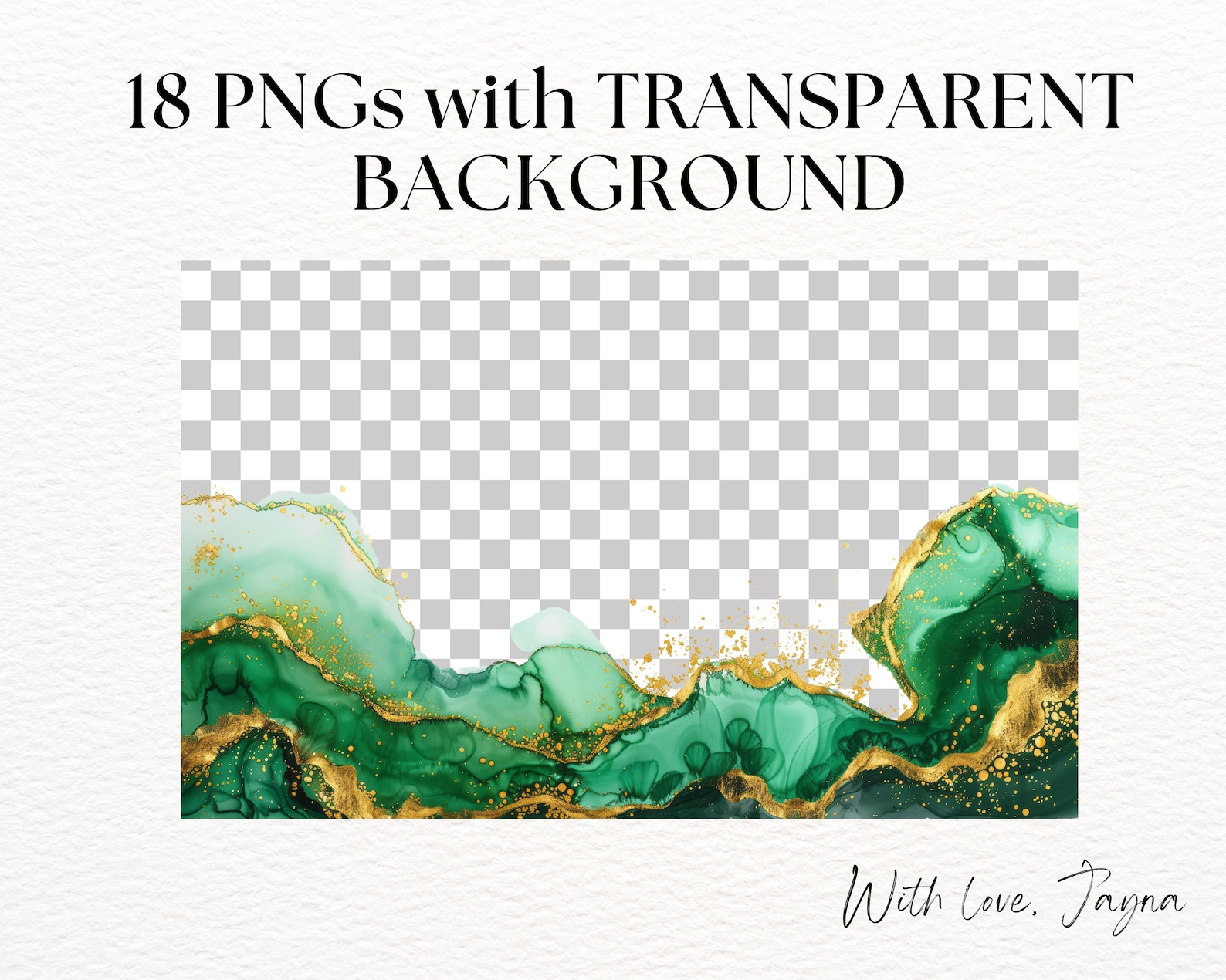 Green Emerald Agate Borders Clipart, Gold Emerald, Deluxe Envelope ...