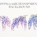 Wisteria Clipart | Watercolor Clipart | Paper Crafts | Purple Flowers ...