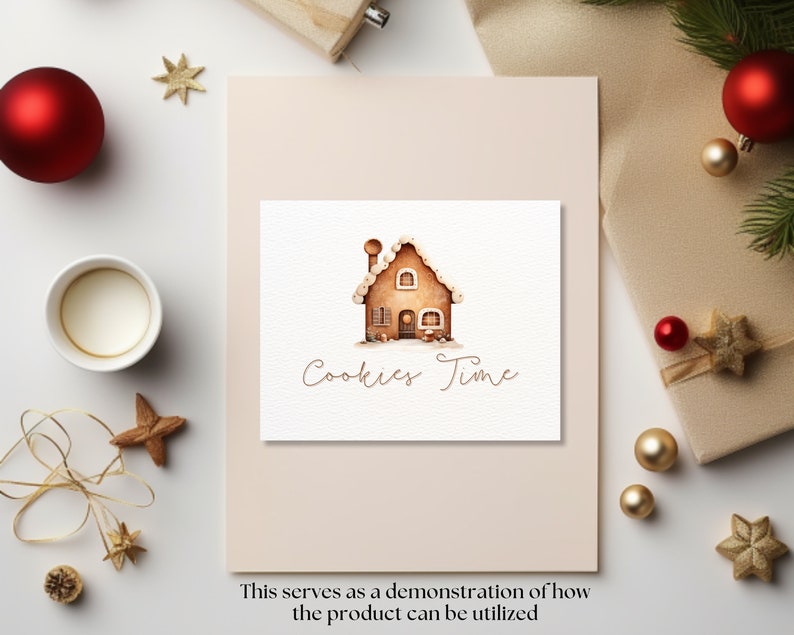 Watercolor Gingerbread House Clipart Christmas Clipart Card Making ...