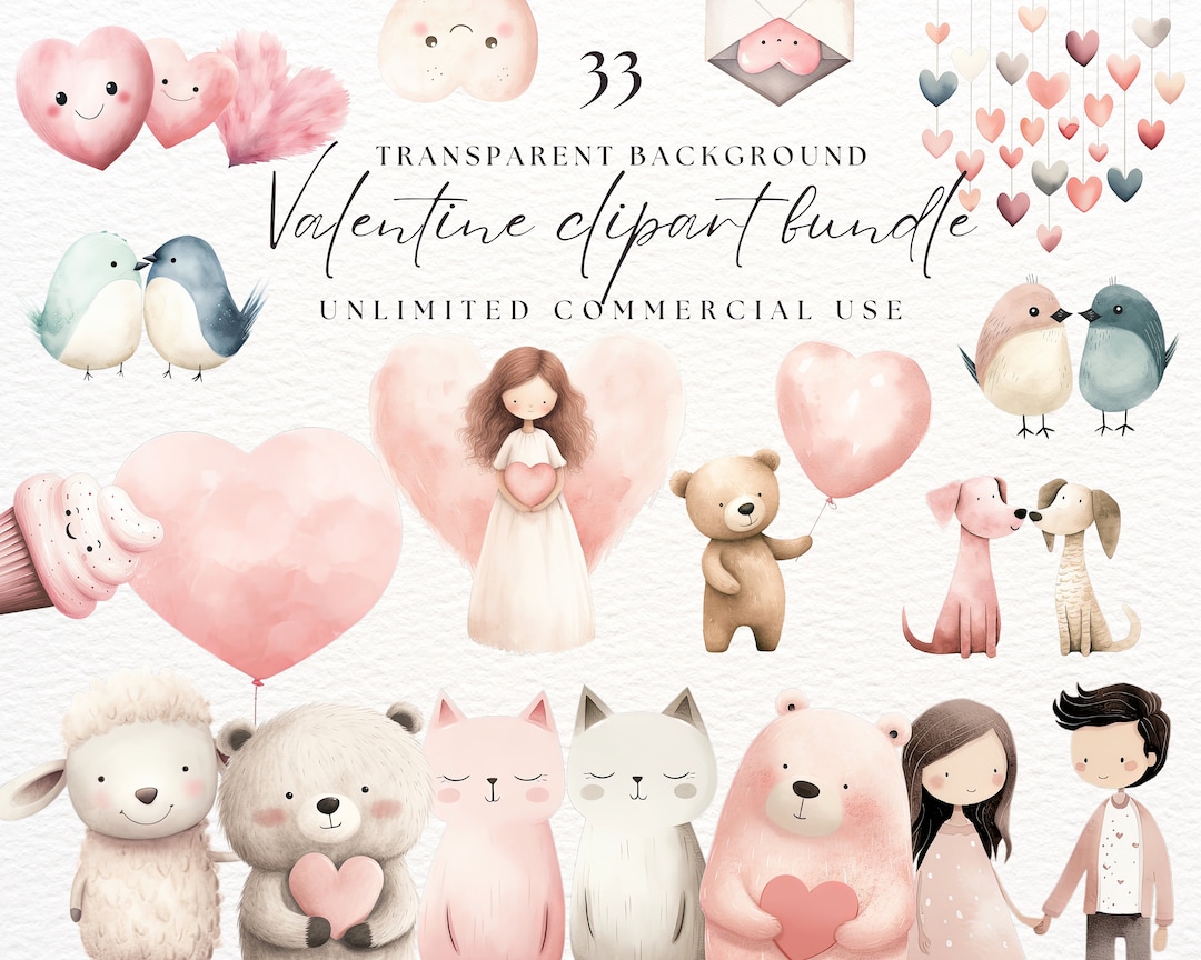 Valentine Clipart Bundle | Love | Valentine Lettering | Digital ...