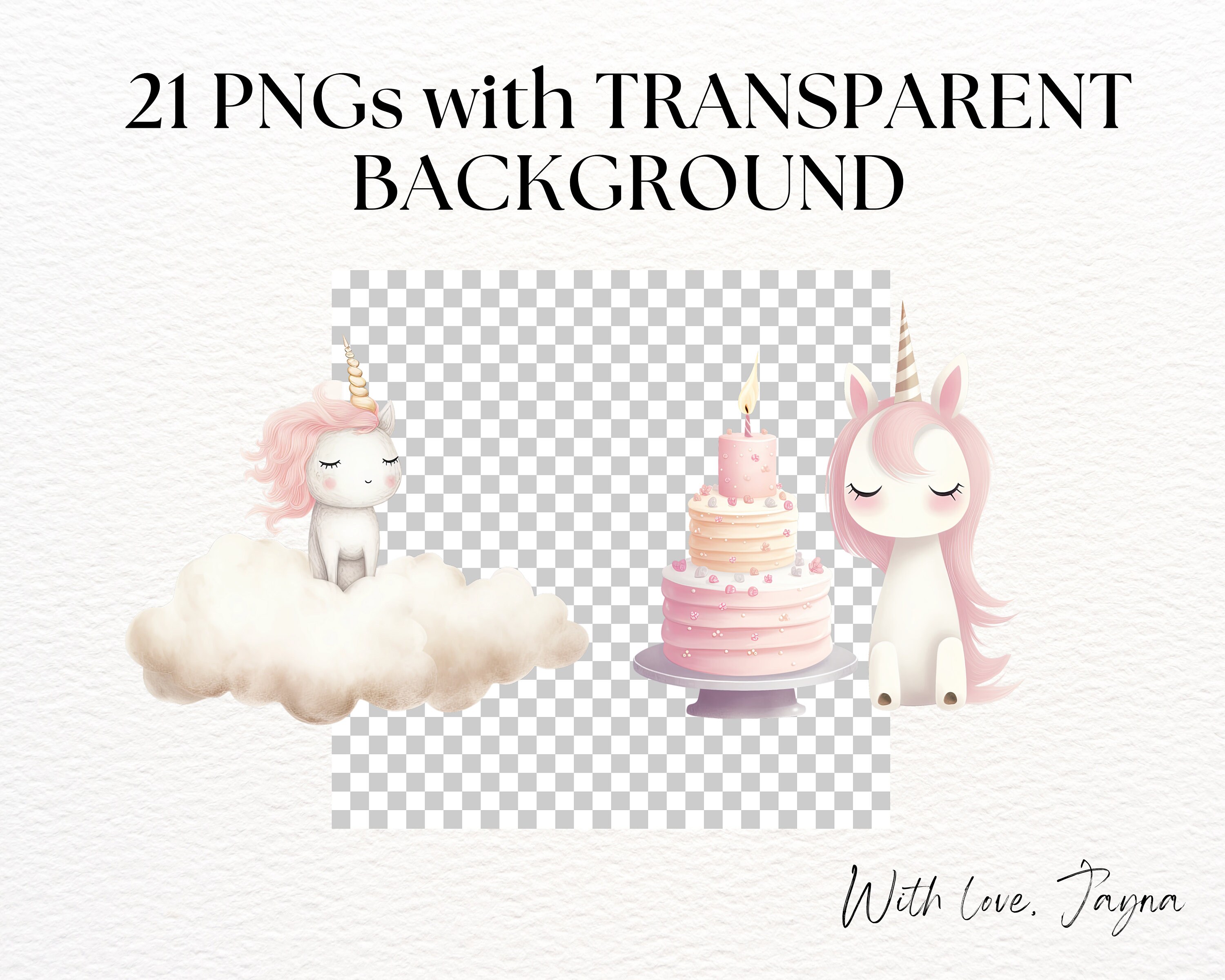 Pastel Unicorn Birthday Clipart Unicorn Clip Art Watercolor Unicorn ...