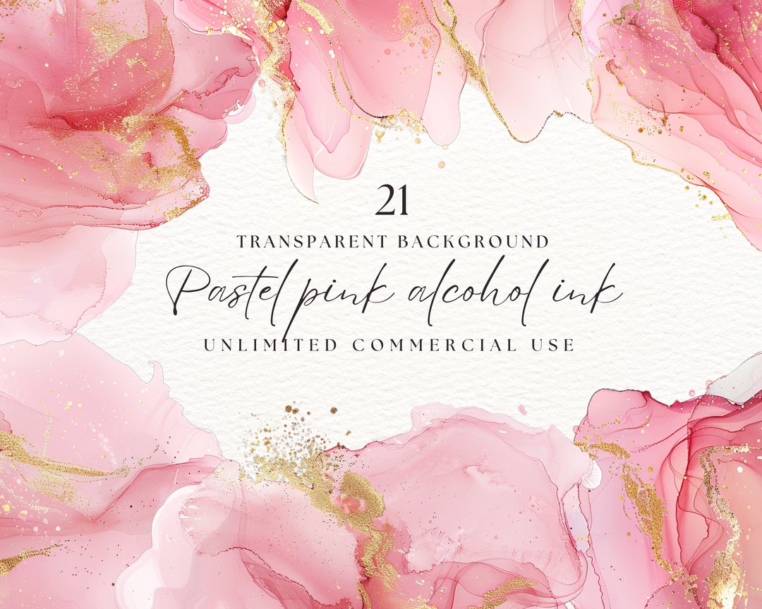 Pastel Pink Alcohol Ink Png | Commercial Use | Logo Background Png ...