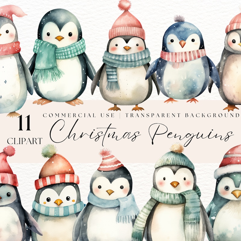 Penguin Clip Art - Etsy