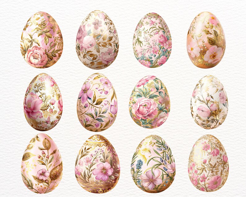 Watercolor Easter Eggs Clipart Personalized Gifts Instant Download ...