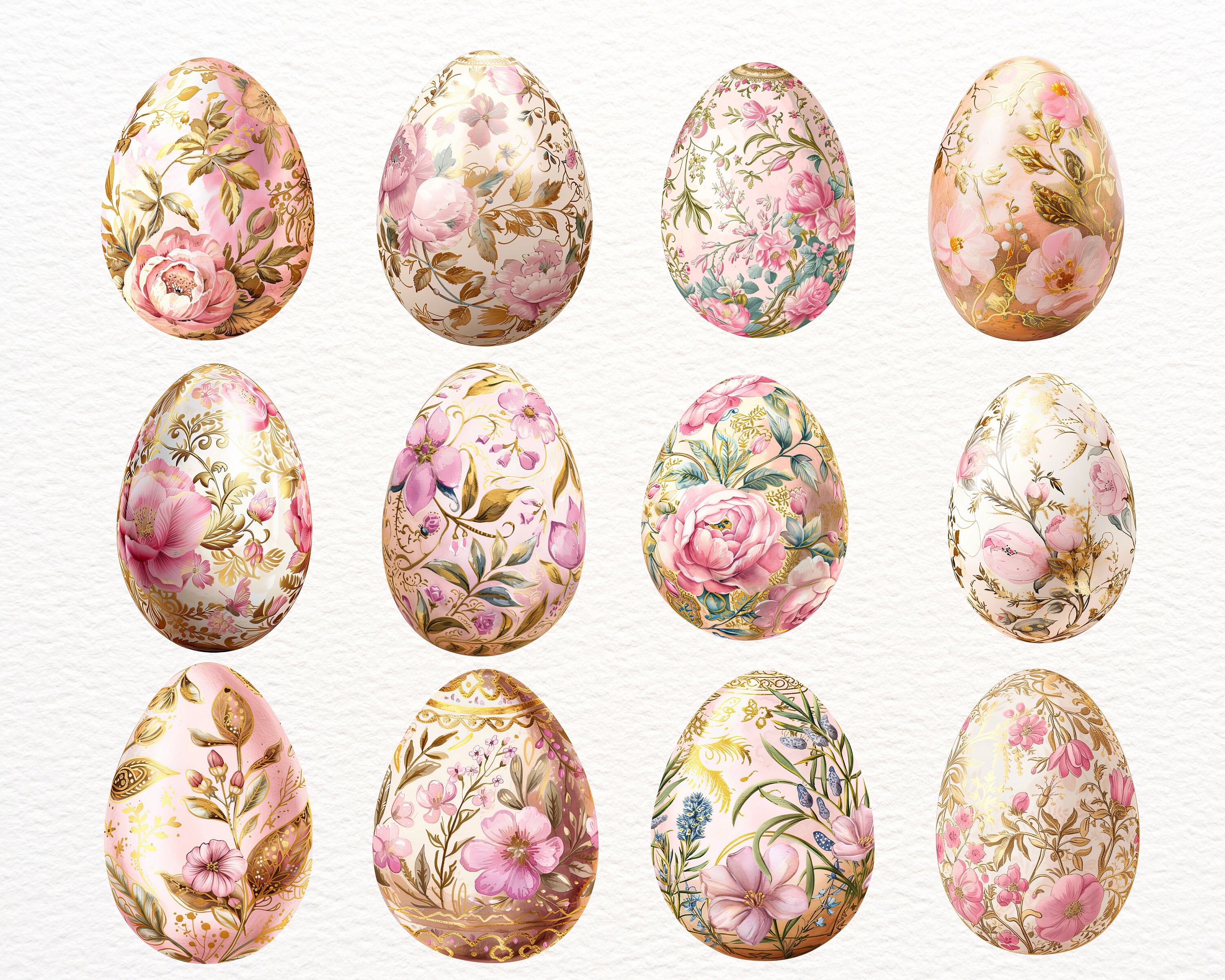 Watercolor Easter Eggs Clipart Personalized Gifts Instant Download ...