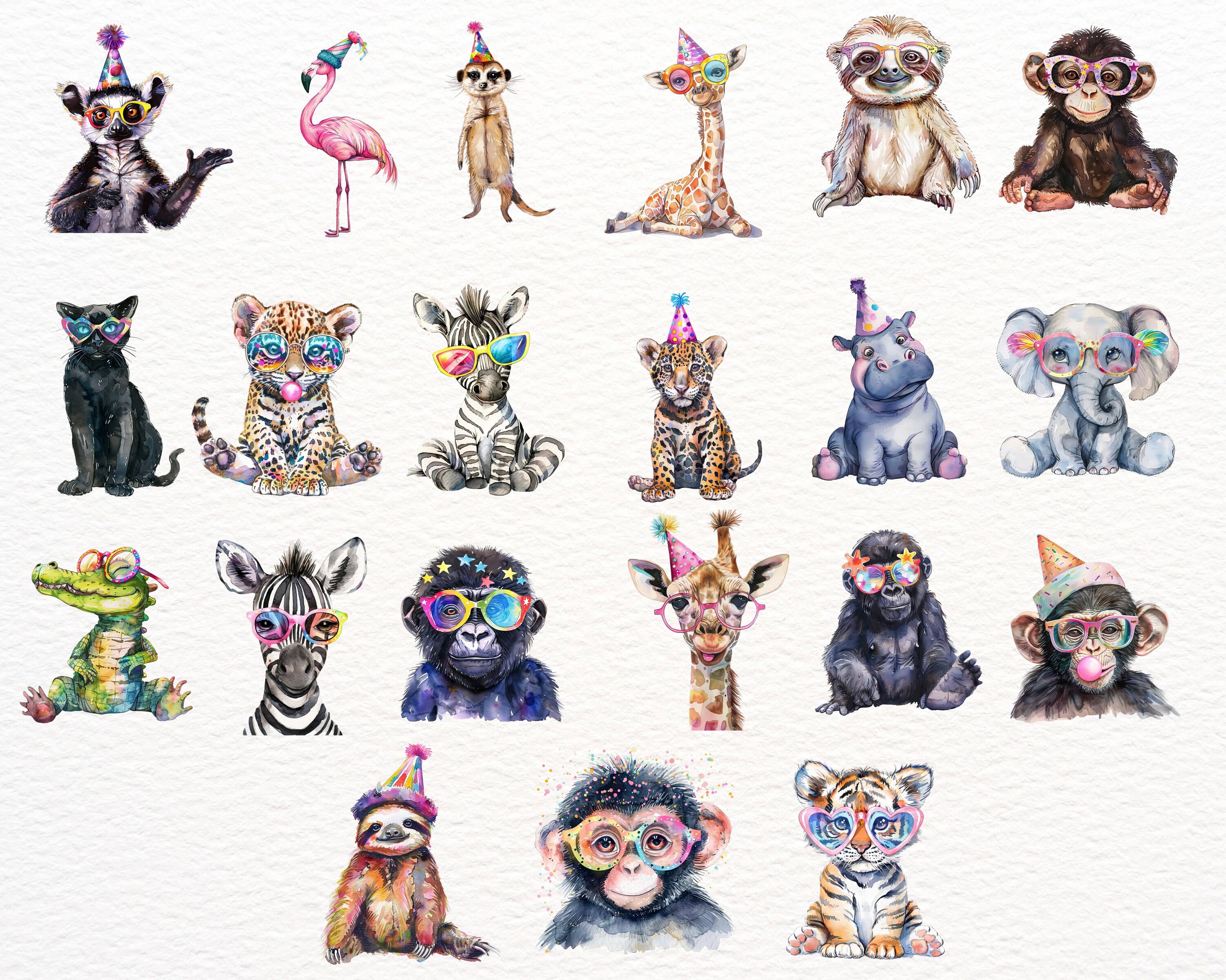 Baby Safari Animals Png Girl Birthday Party Safari Clipart Zebra Svg ...