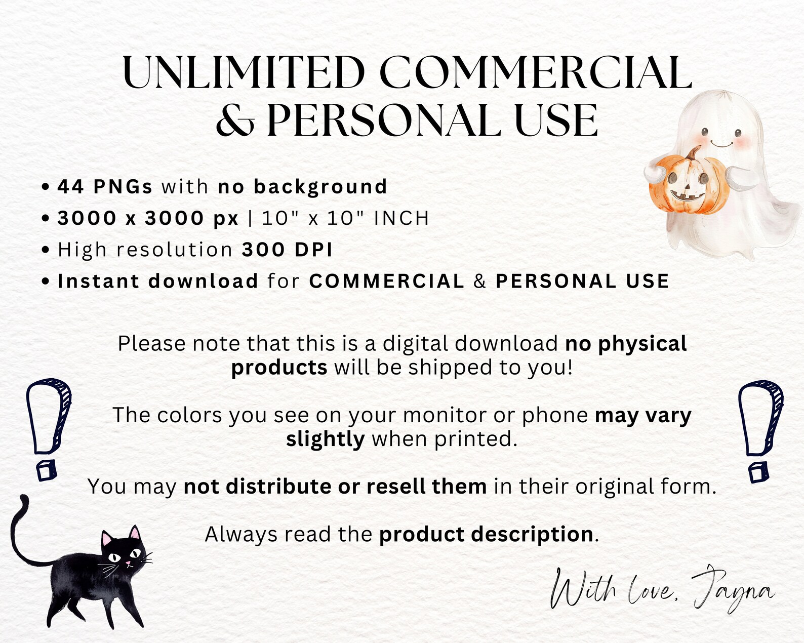 Cute Halloween Clipart | Boho Ghost Clipart | Cute Ghost Clipart ...