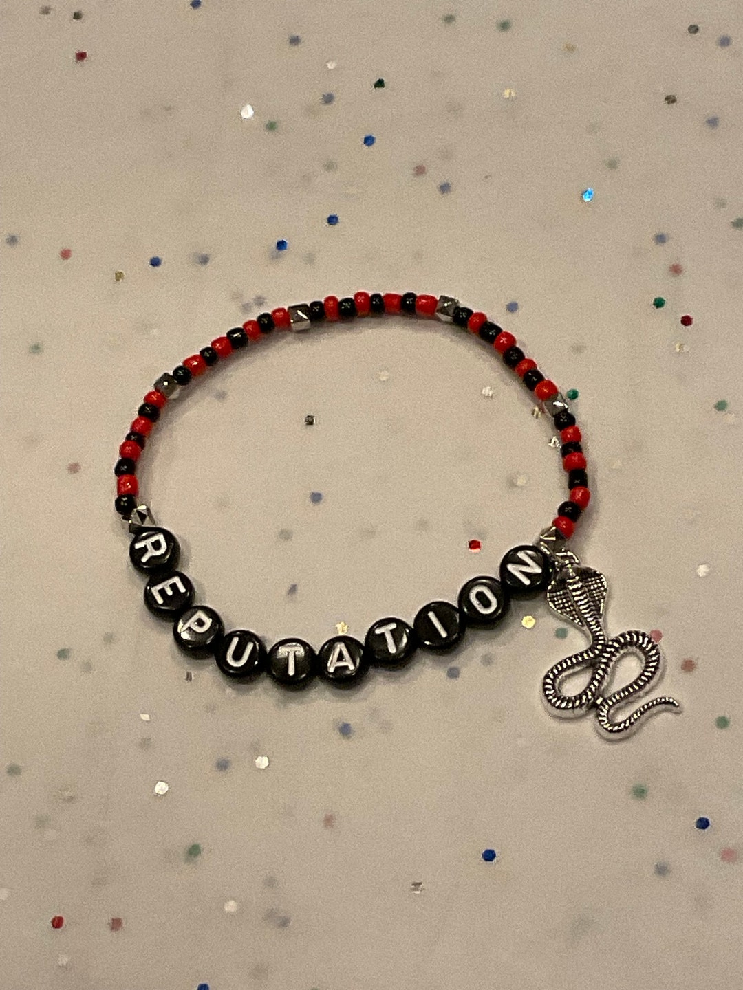 Reputation Friendship Bracelet, Red and Black Bracelet, Snake Bracelet ...