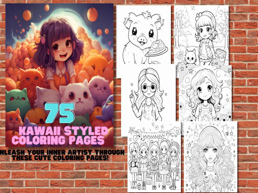 75 Fun and Cute Kawaii Coloring Pages , Great for Family ,adults and ...