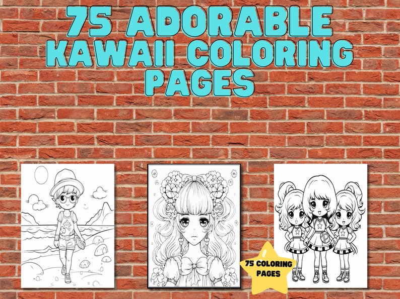 75 Fun and Cute Kawaii Coloring Pages , Great for Family ,adults and ...