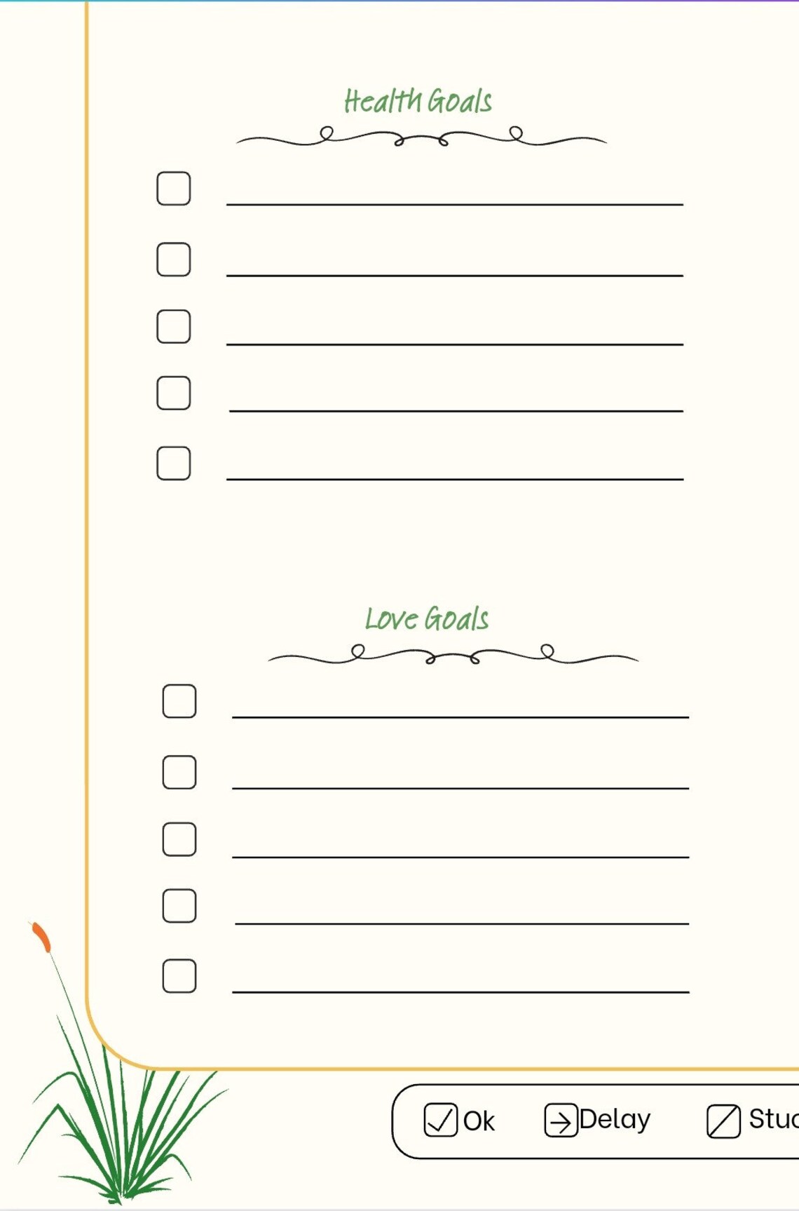 2024 Aesthetic Goals List, Yearly Goals Checklist, Goals List Template ...