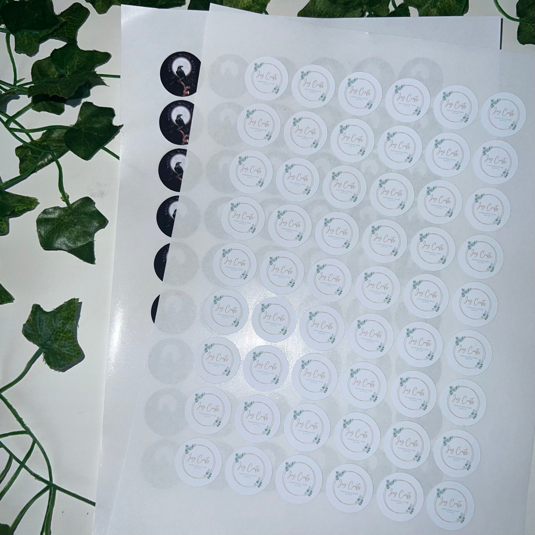 Circular 25mm Stickers A4 Sheets Matte/glossy Finish Logo - Etsy