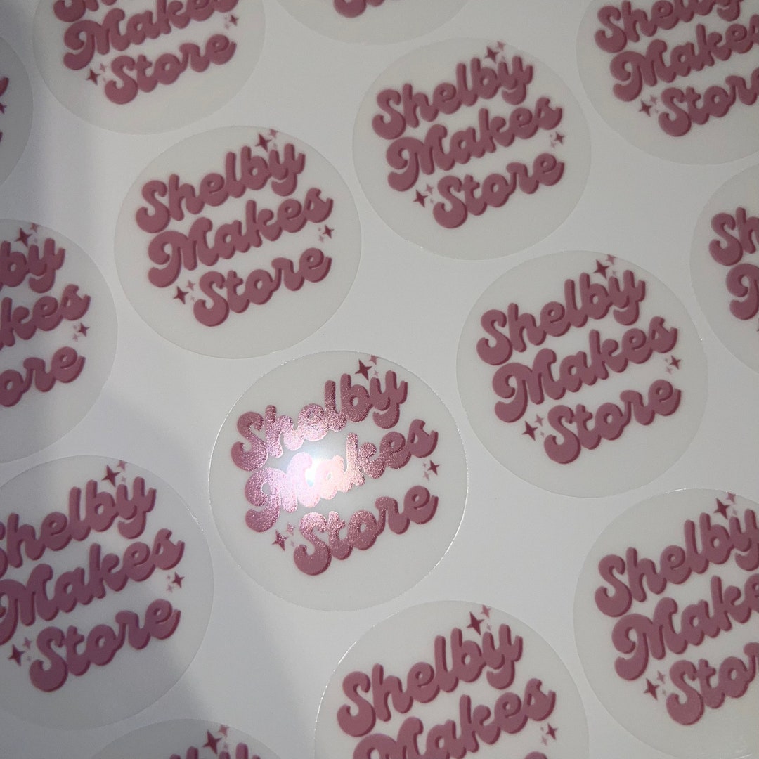 Clear/transparent Logo Stickers Circular Round Square See - Etsy