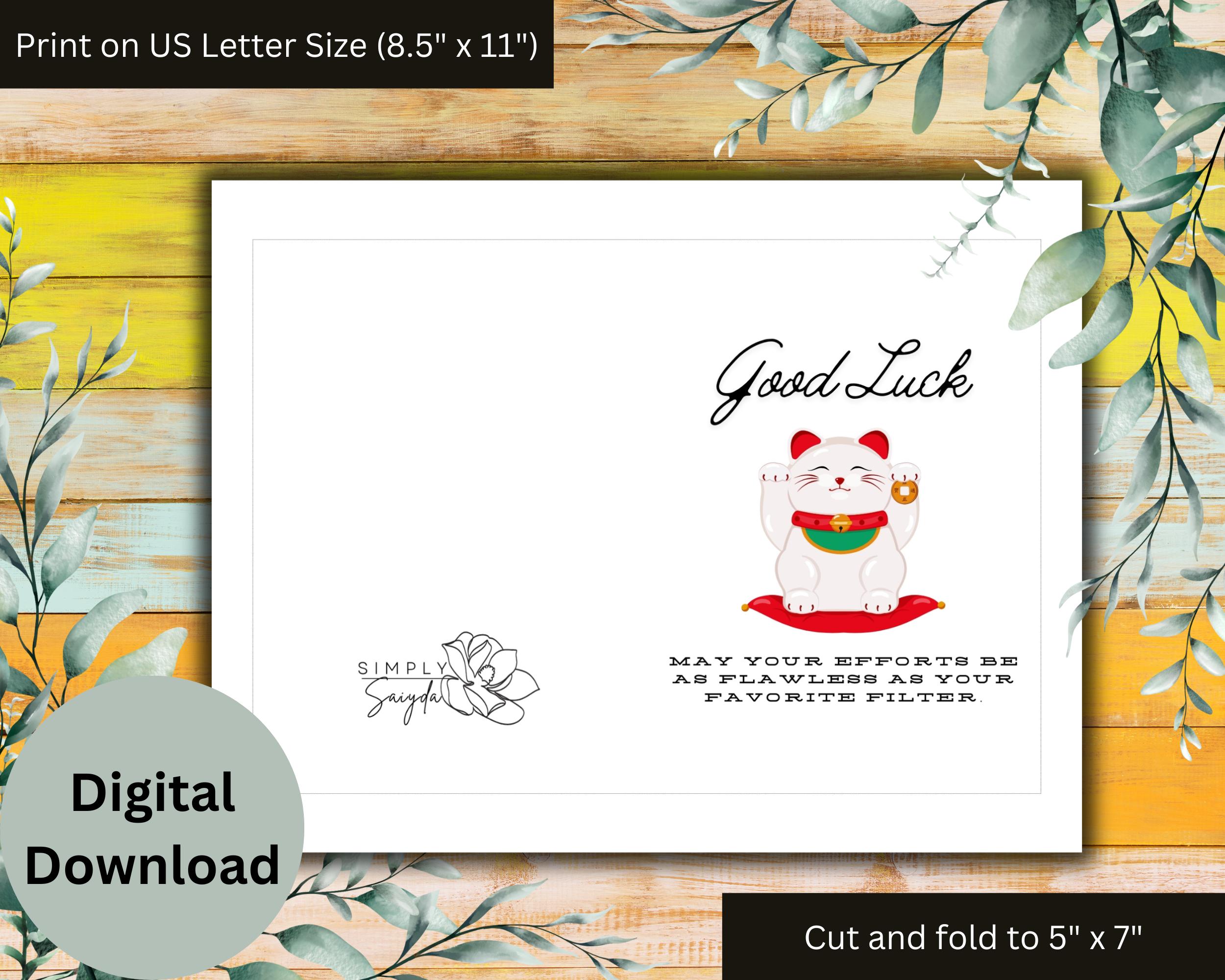 Good Luck Greeting Card, Good Luck Digital Greeting Card, Good Luck ...