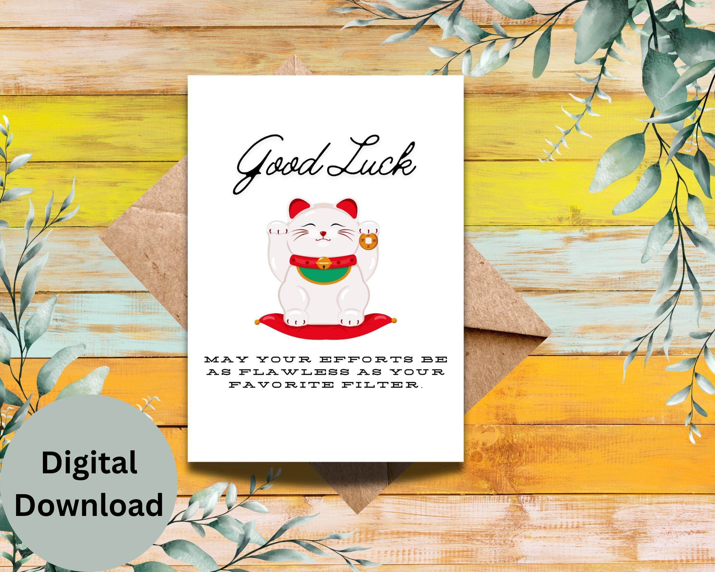 Good Luck Greeting Card, Good Luck Digital Greeting Card, Good Luck ...