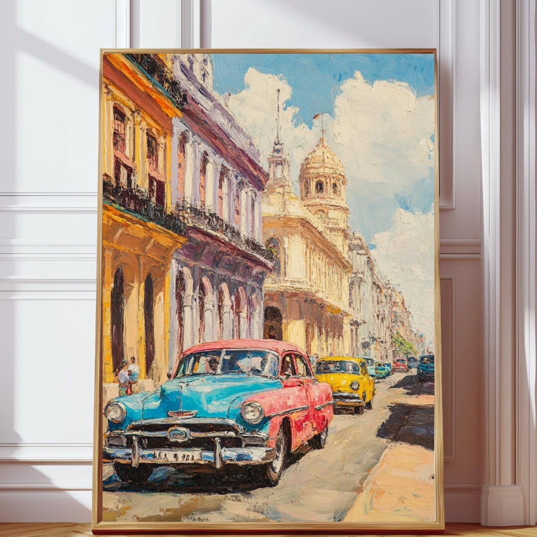 Havana Cuba Printable Oil Painting, Digital Print, Digital Art, AI ...