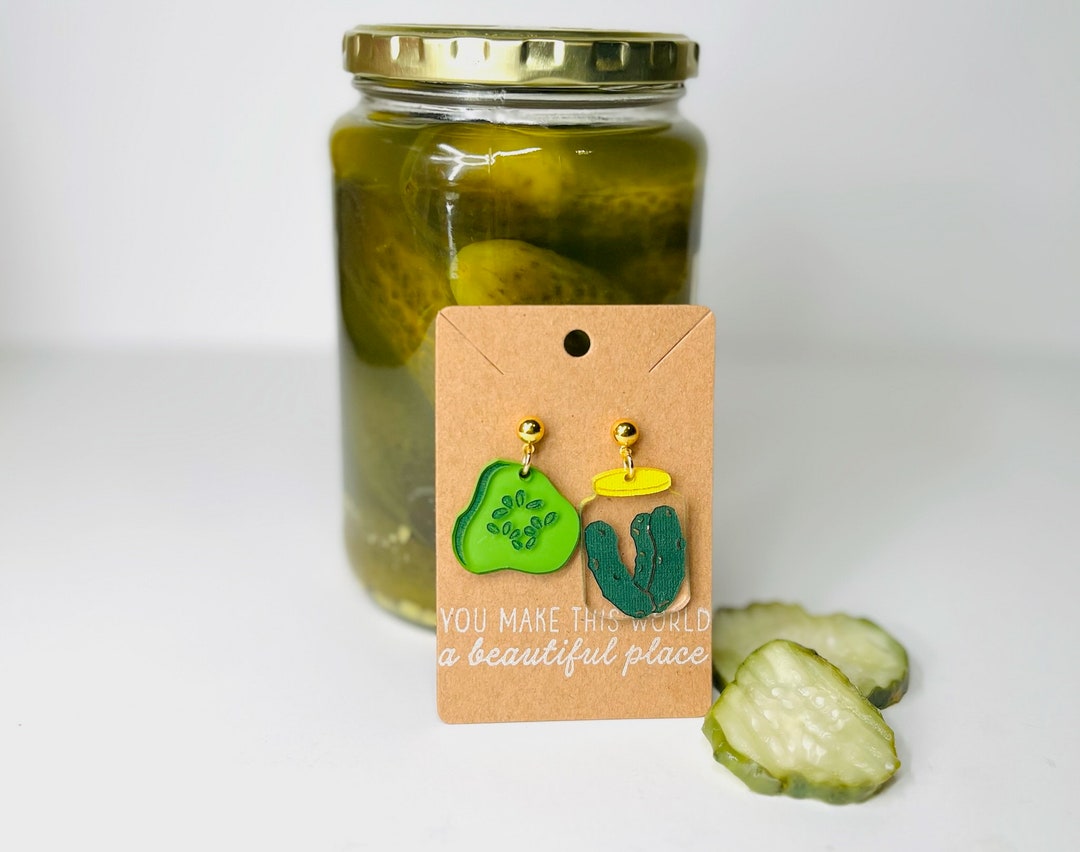 Mismatched Pickle Dangle Earrings. for the Pickle Lover in - Etsy