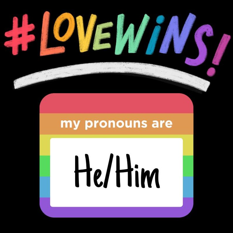 Pride Pronoun Panel Art - Etsy