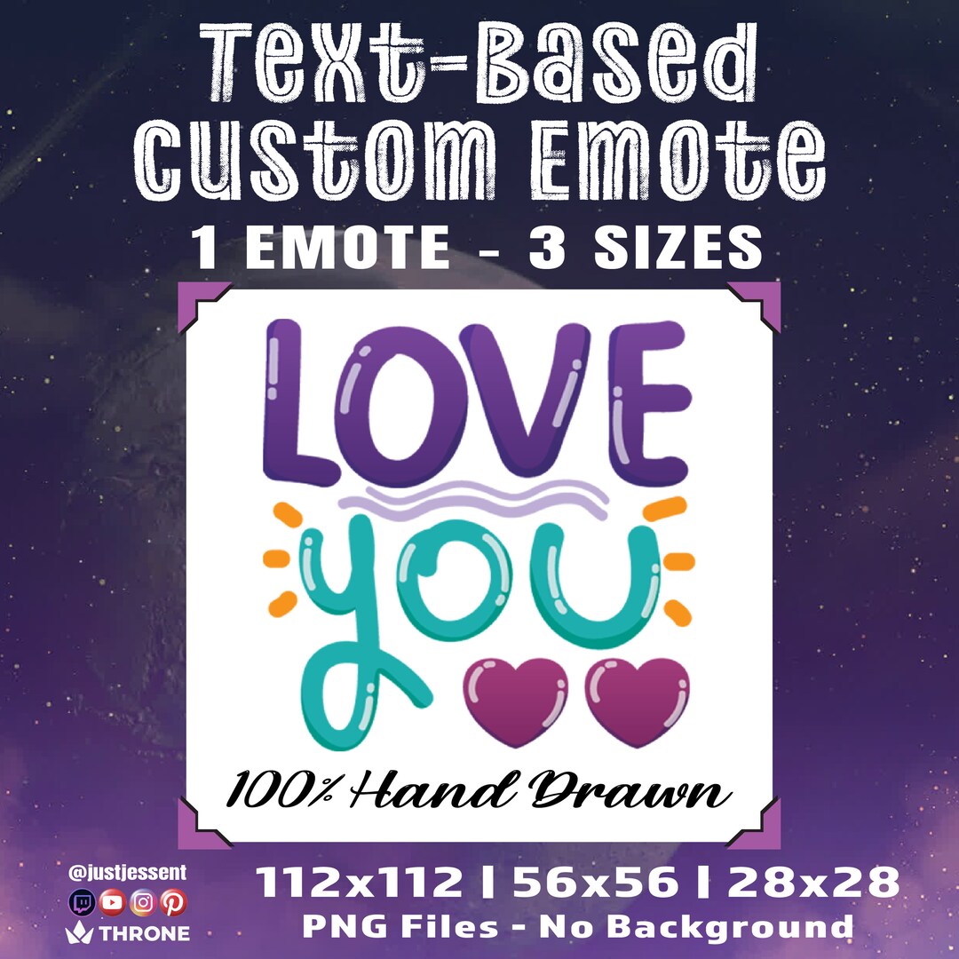 Text-based Custom Emote - Etsy