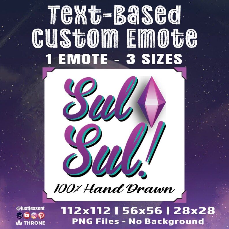 Text-based Custom Emote - Etsy