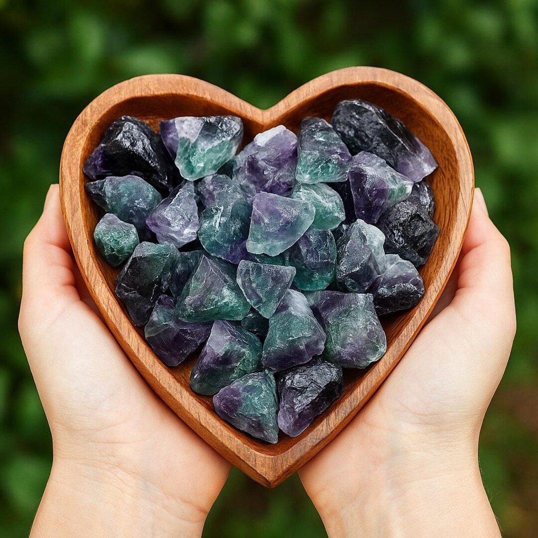 5pcs Raw Fluorite Stones Tumbling ,natural Rough Genuine Crystal Chunks ...
