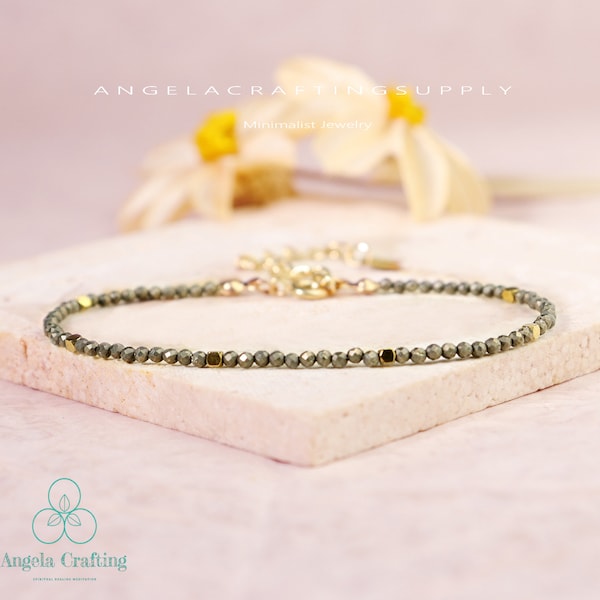 Stone Pyrite Bracelet - Etsy