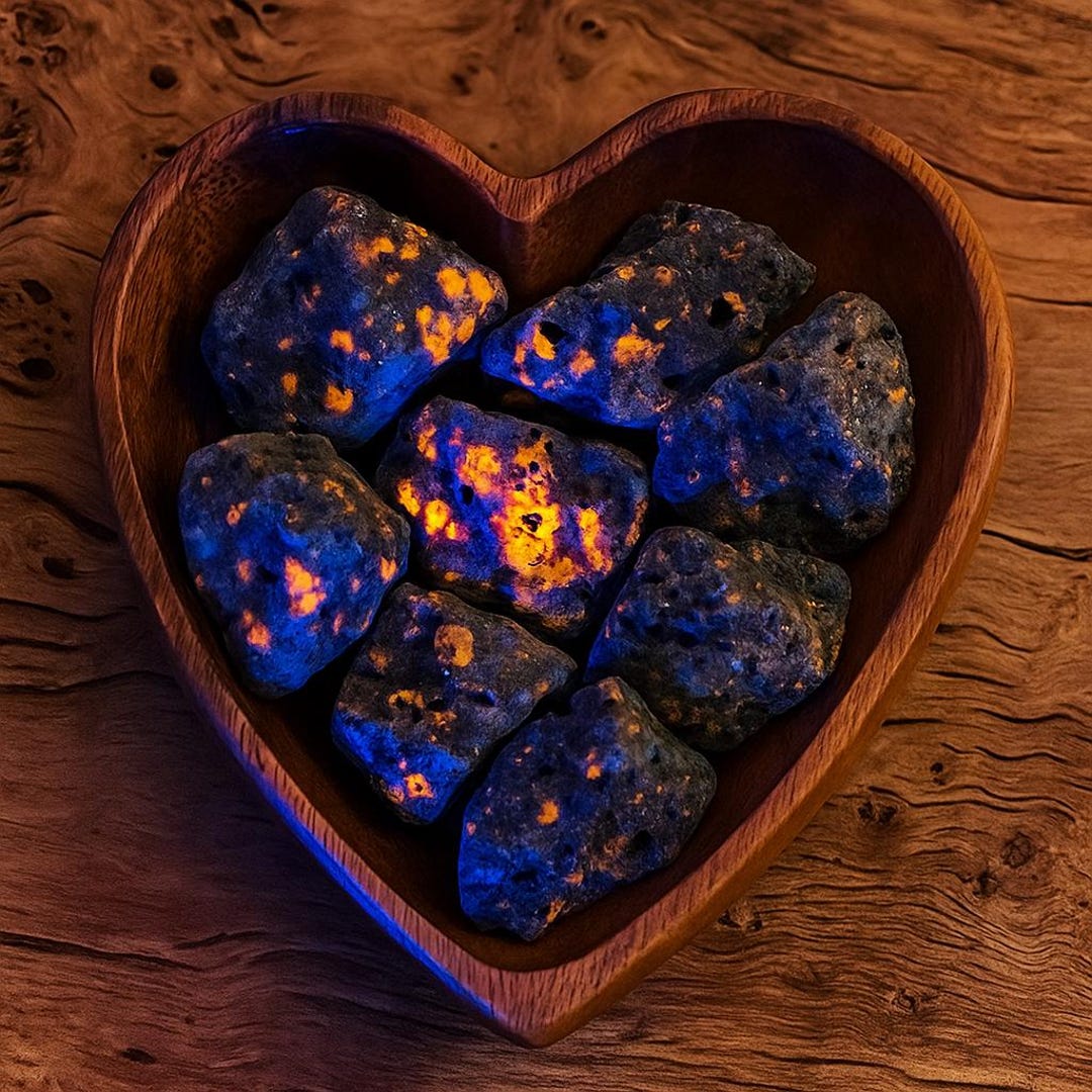 Yooperlite Raw Stones - UV Reactive Flame Rough Stones Firestone ...