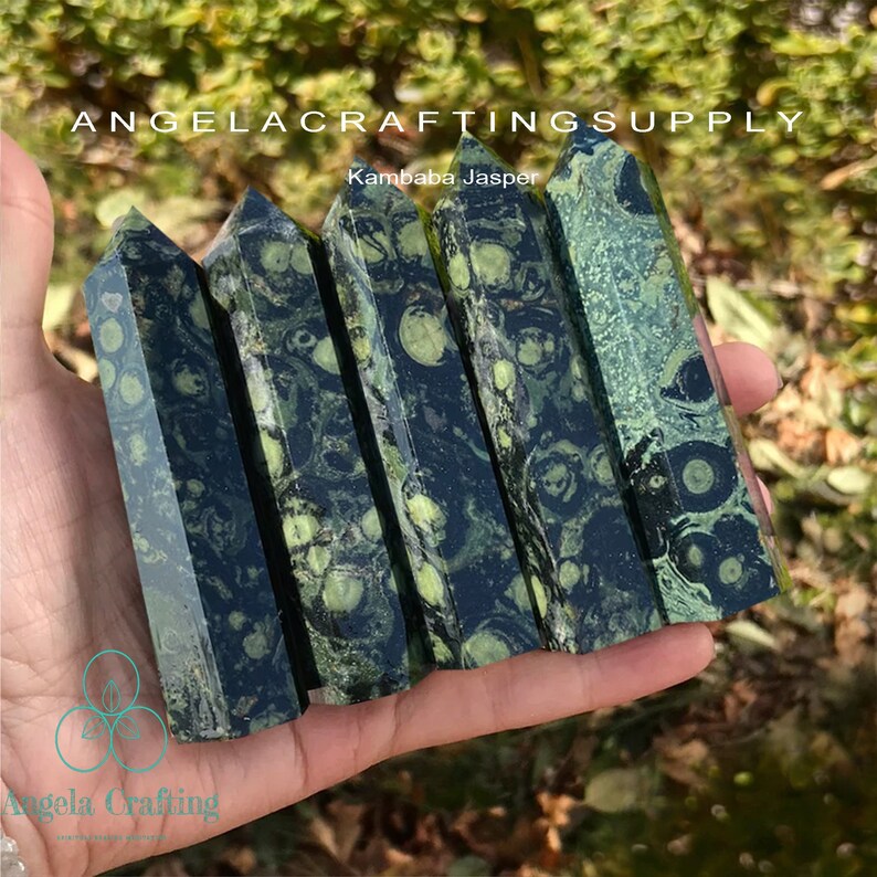 Kambaba Jasper Tower Point, Natural Crystal Obelisk, Mineral Specimen ...