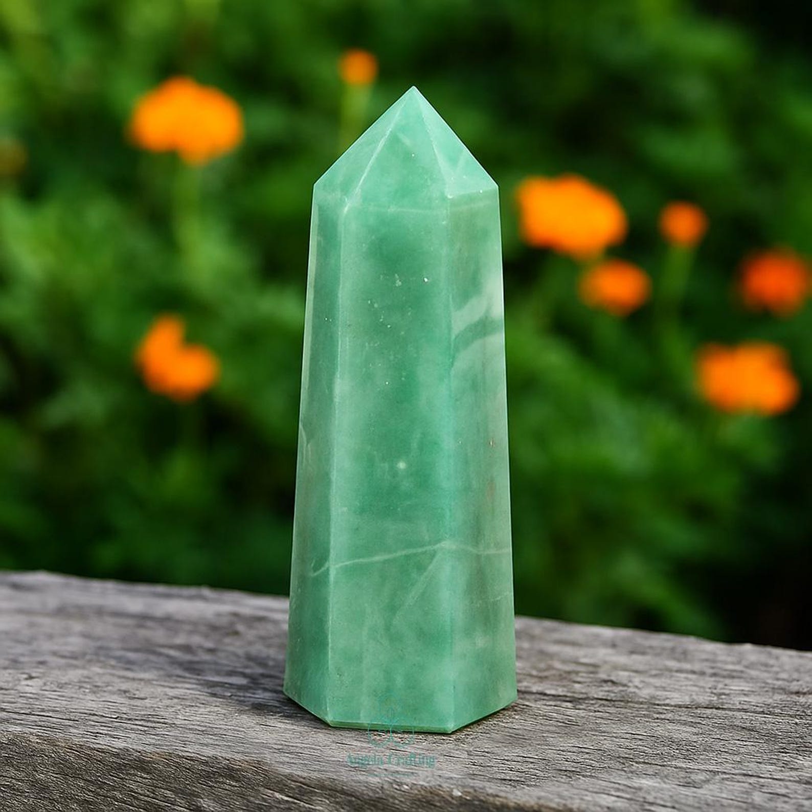 Green Aventurine Crystal Tower Point, Natural Stone Obelisk Wand, Home ...
