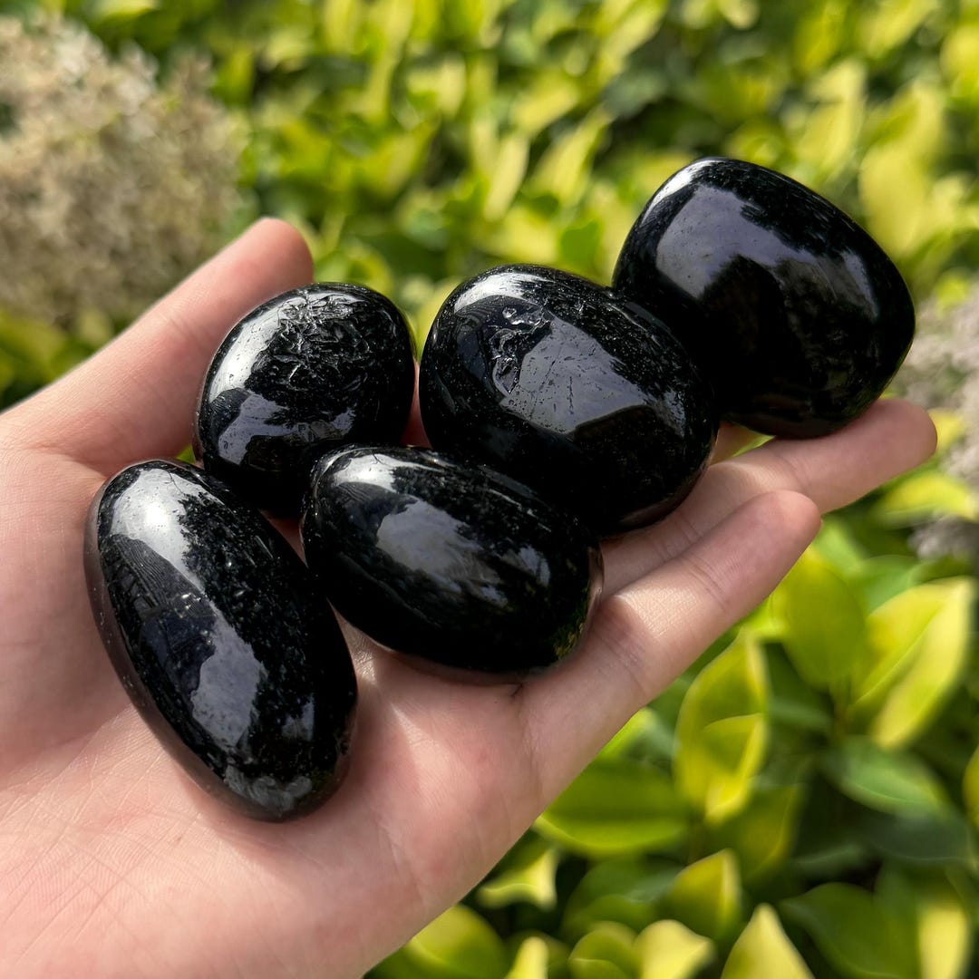 Black Tourmaline Quartz Tumble ,natural Tourmaline Crystals Pocket ...