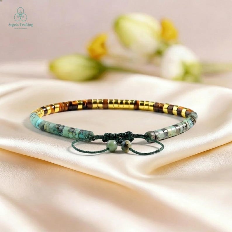 Morse Code STRONG AS F*CK Bracelet: Natural African Turquoise ...