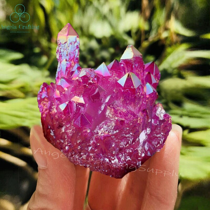 Ruby Aura Quartz - Etsy